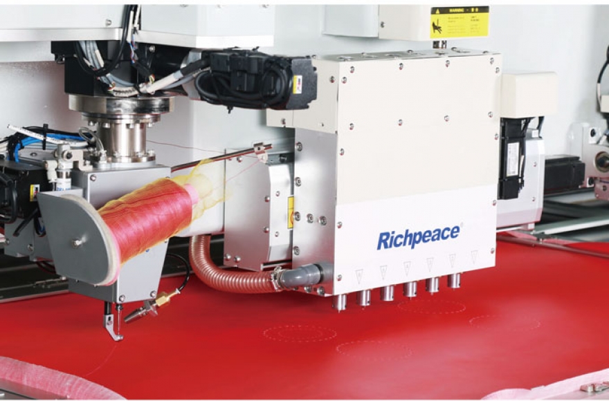 Richpeace automatic irregularly-shaped hole perforation embroidery ...